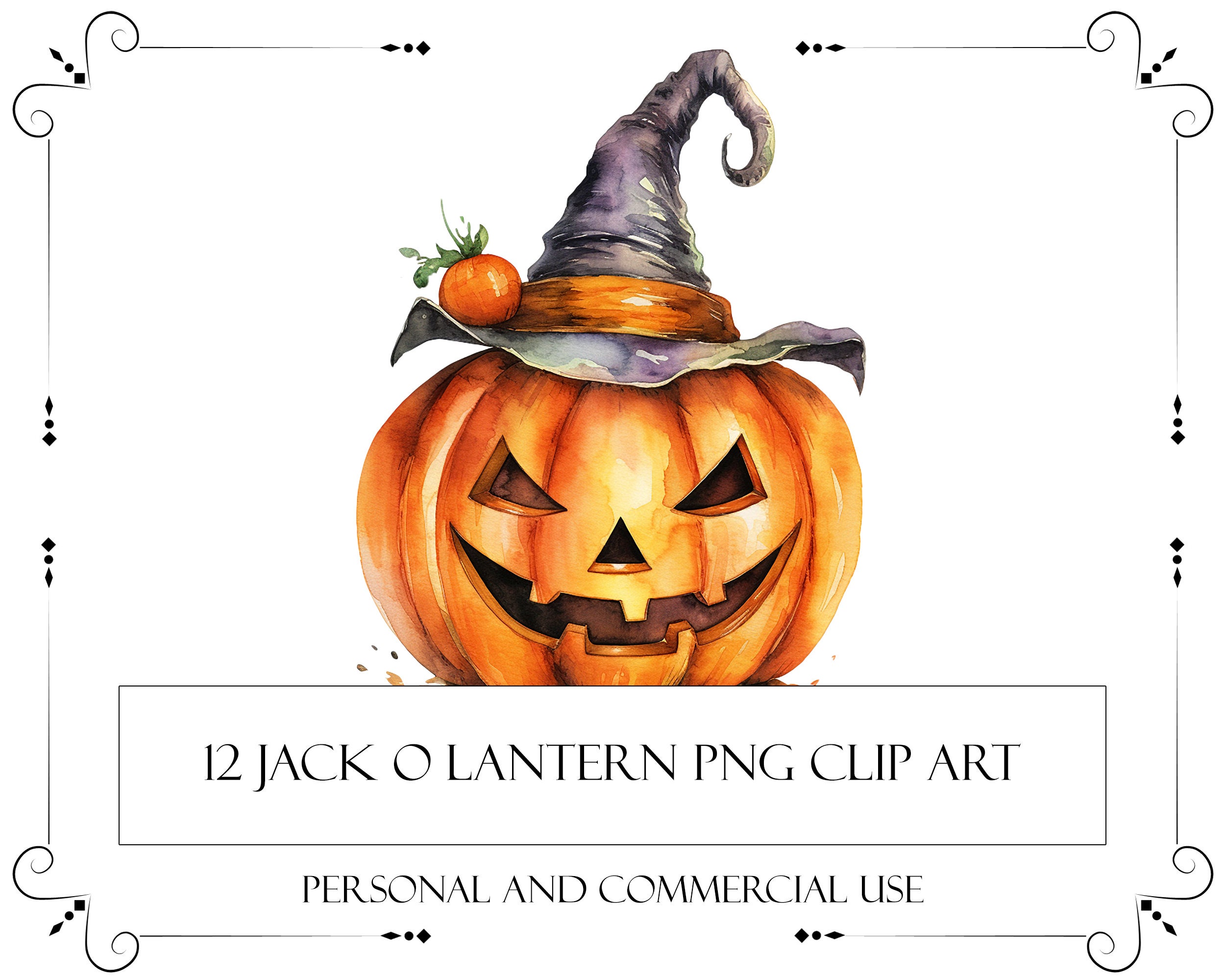 Jack O Lantern Png Clipart Halloween Pumpkin Clip Art Spooky Png - Etsy