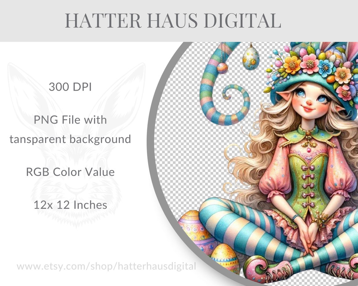 Easter Elf Clipart, Spring Gnome Png Graphics, Gnome Sublimation ...