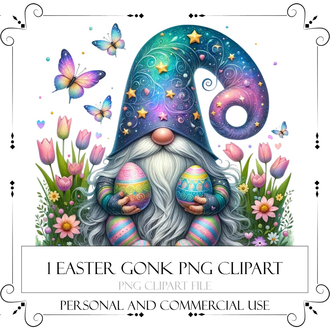 Easter Gnome Clipart Garden Clipart Spring Gnome Png Graphics Gonk ...