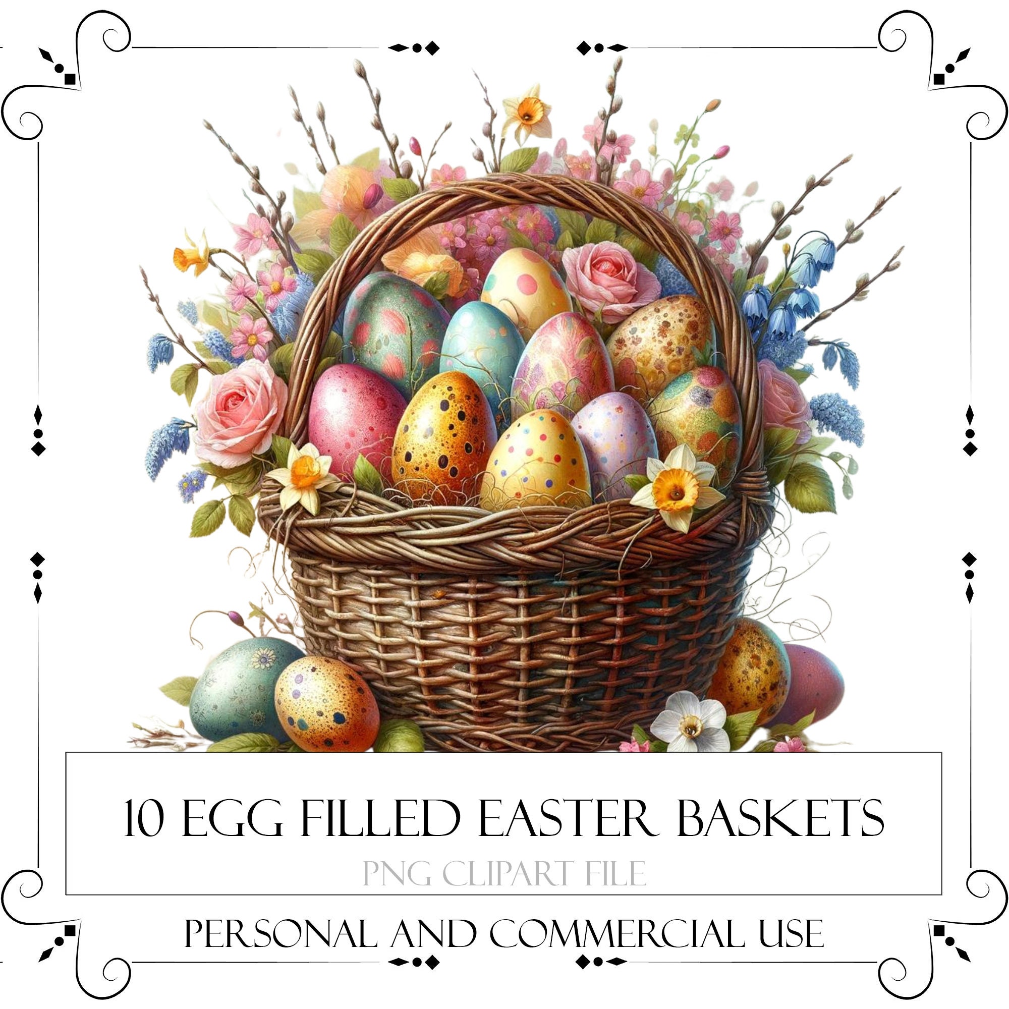 Watercolor Easter Eggs Clipart Pastel Easter Clip Art Easter Bunny ...