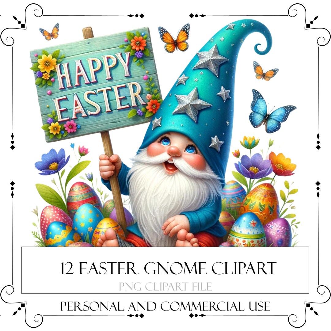 Easter Gnome PNG Clipart Easter Clipart Spring Gnome Clipart Easter Egg ...