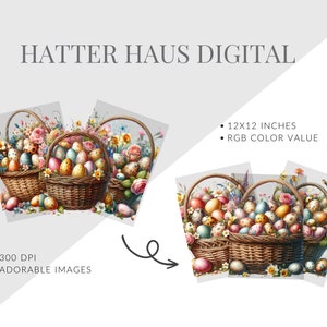 Watercolor Easter Eggs Clipart Pastel Easter Clip Art Easter Bunny ...