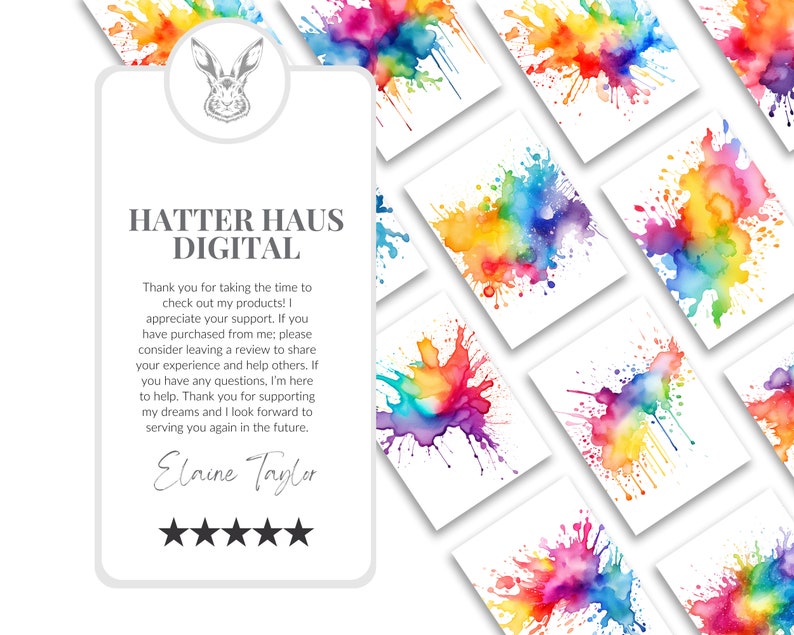 Watercolor Color Splash Clipart PNG Rainbow Splatter Clipart Commercial ...