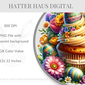 12 Easter Cupcakes Clipart Watercolor Cupcake Set Dessert Clipart Happy ...
