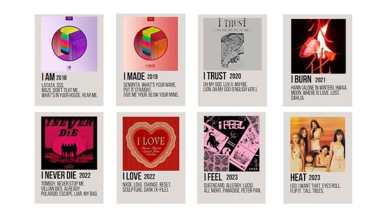 Gi-dle Album Cover Posters / Minimalistic Album Cover Posters / Album ...