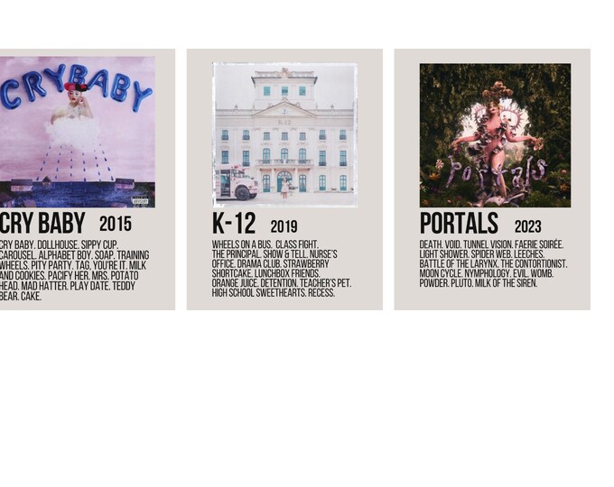 Melanie Martinez Minimalistic Album Posters / Melanie Martinez Album ...