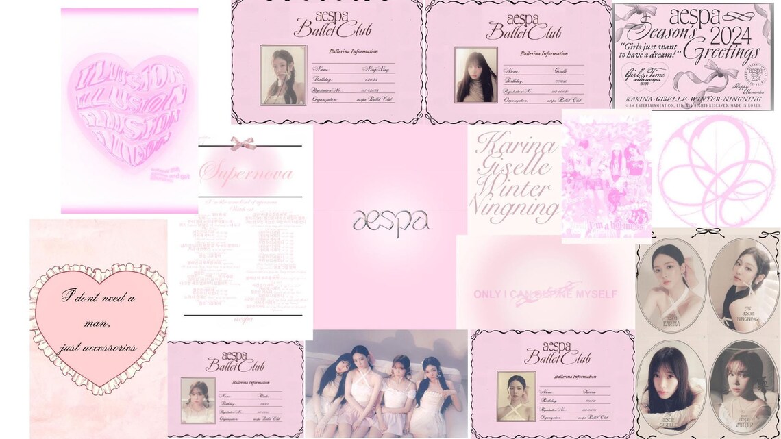 Aespa Coquette Posters / Aespa Posters / K-pop Posters / Coquette Poster / Music Posters / Album ...