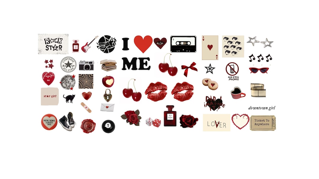 Downtown Girl Sticker Set 25 / Downtown Girl Stickers / I Love Me ...