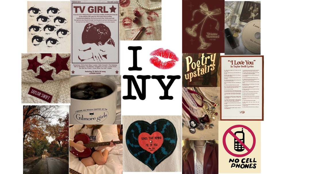 Downtown Girl Poster Set / Coquette Room Decor / Dark Coquette / Taylor ...