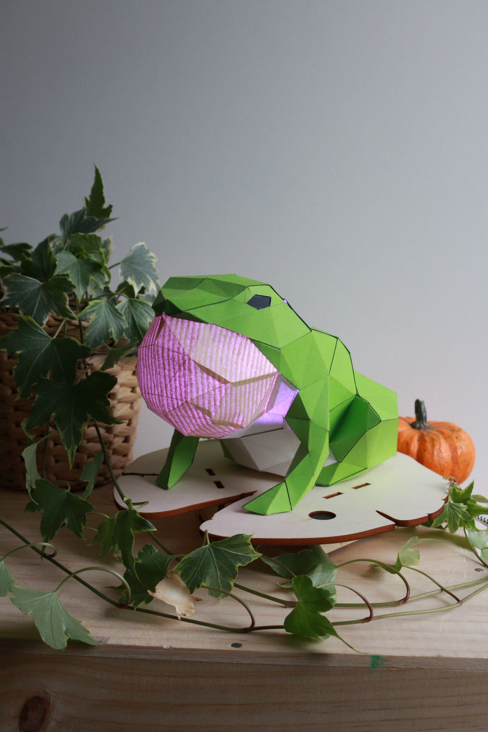 Diy Lamp Frog Papercraft Origami - Etsy