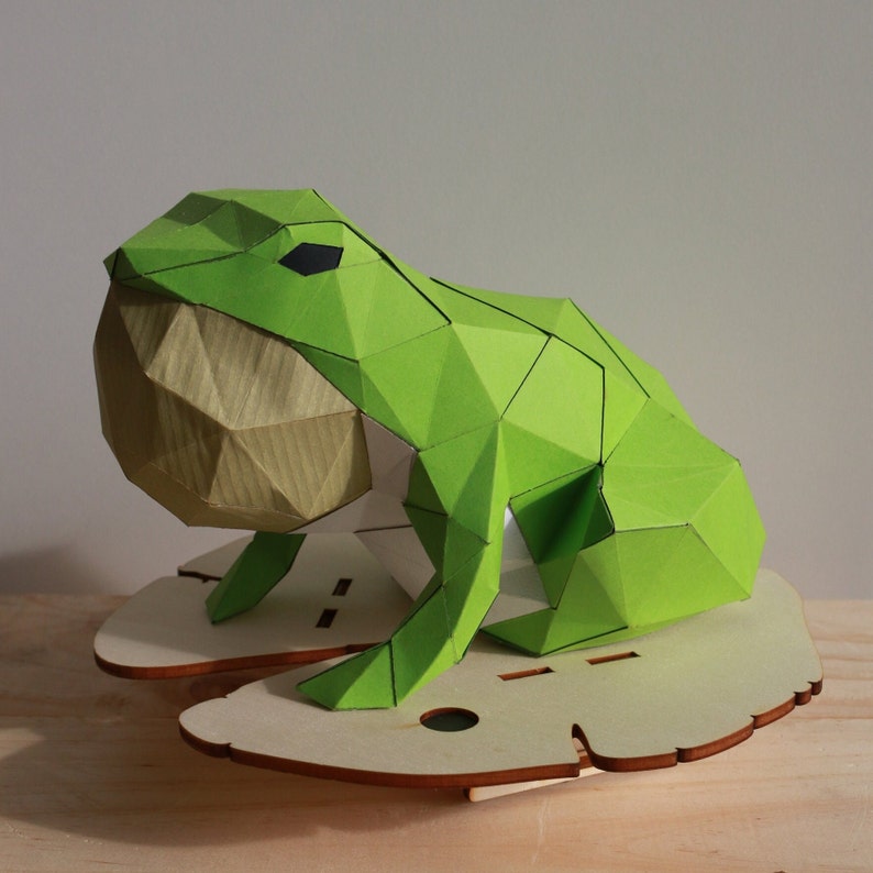 Diy Lamp Frog Papercraft Origami - Etsy