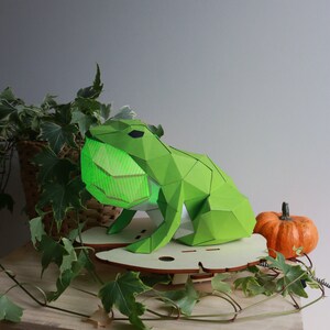 Diy Lamp Frog Papercraft Origami - Etsy
