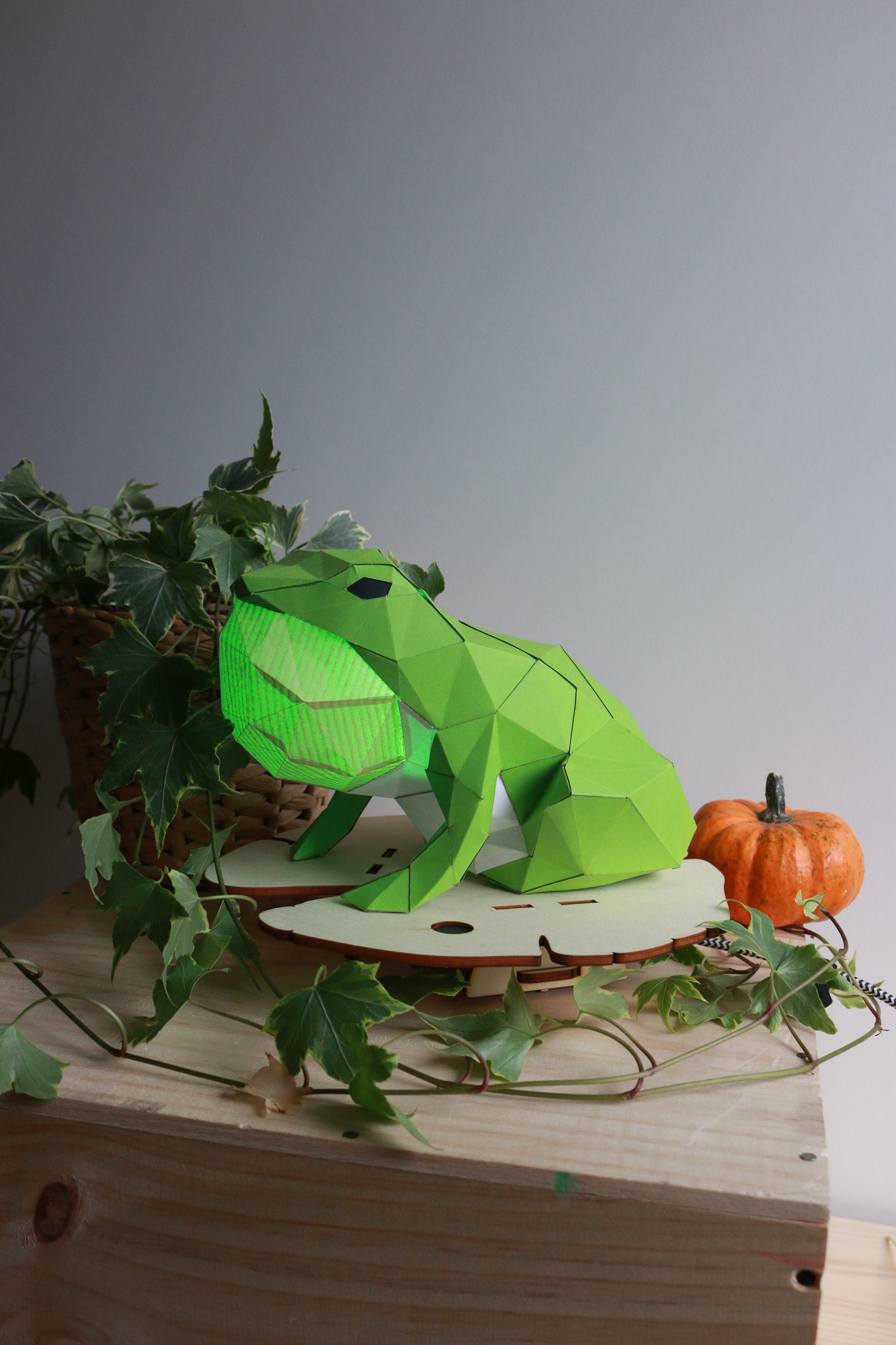 Diy Lamp Frog Papercraft Origami - Etsy