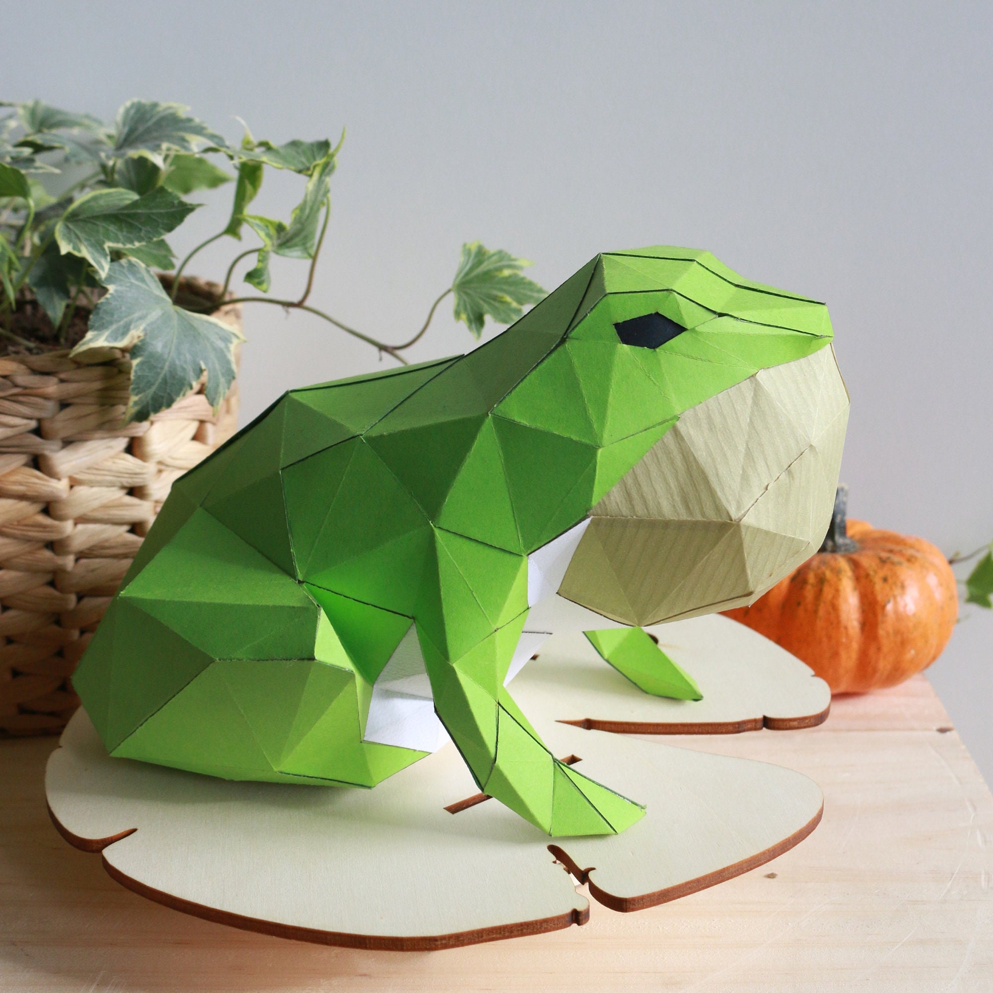 Diy Lamp Frog Papercraft Origami - Etsy