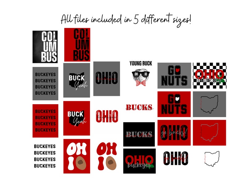 OHIO BUCKEYES SET of 20+ Prints Dorm Room Decor - Etsy