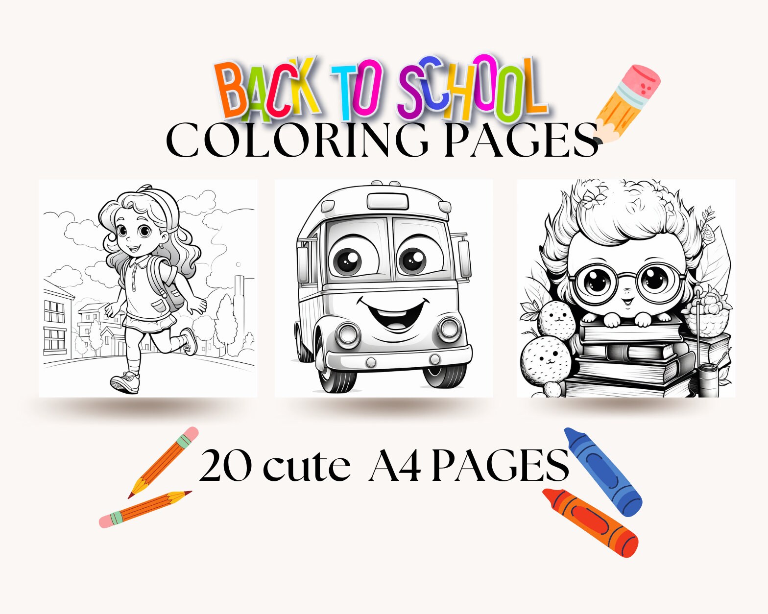 20 Back to School Coloring Pages Back-to-school Bonanza: 20 Interactive ...