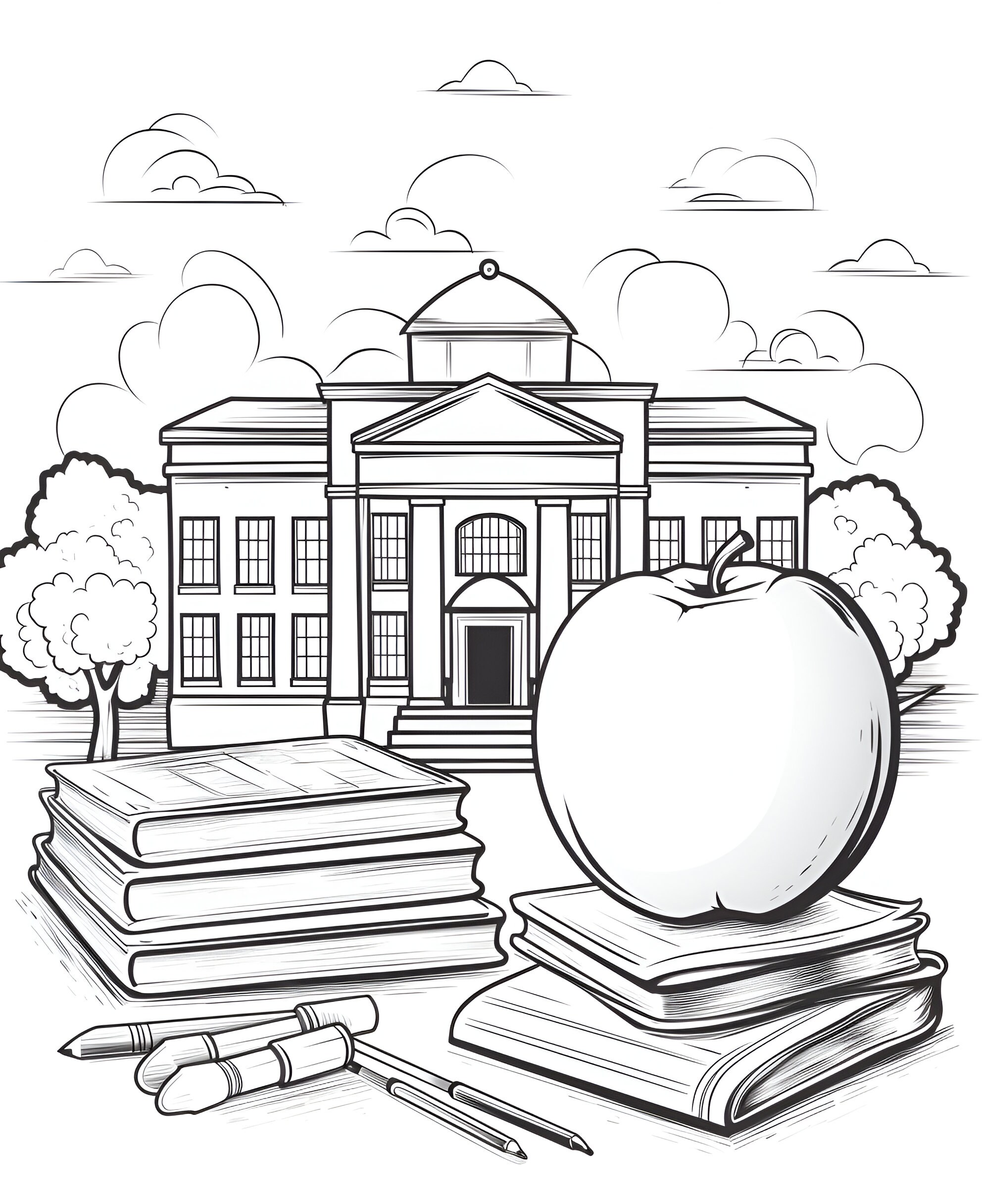 20 Back to School Coloring Pages Back-to-school Bonanza: 20 Interactive ...