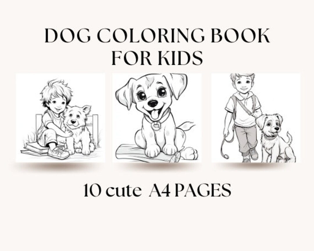 10 Dogs Coloring Pages - Puppy Pals: Set of 10 Adorable Dog-themed ...
