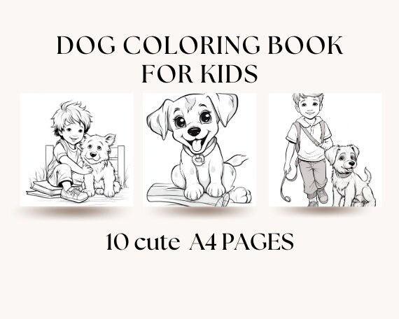 10 Dogs Coloring Pages - Puppy Pals: Set of 10 Adorable Dog-themed ...