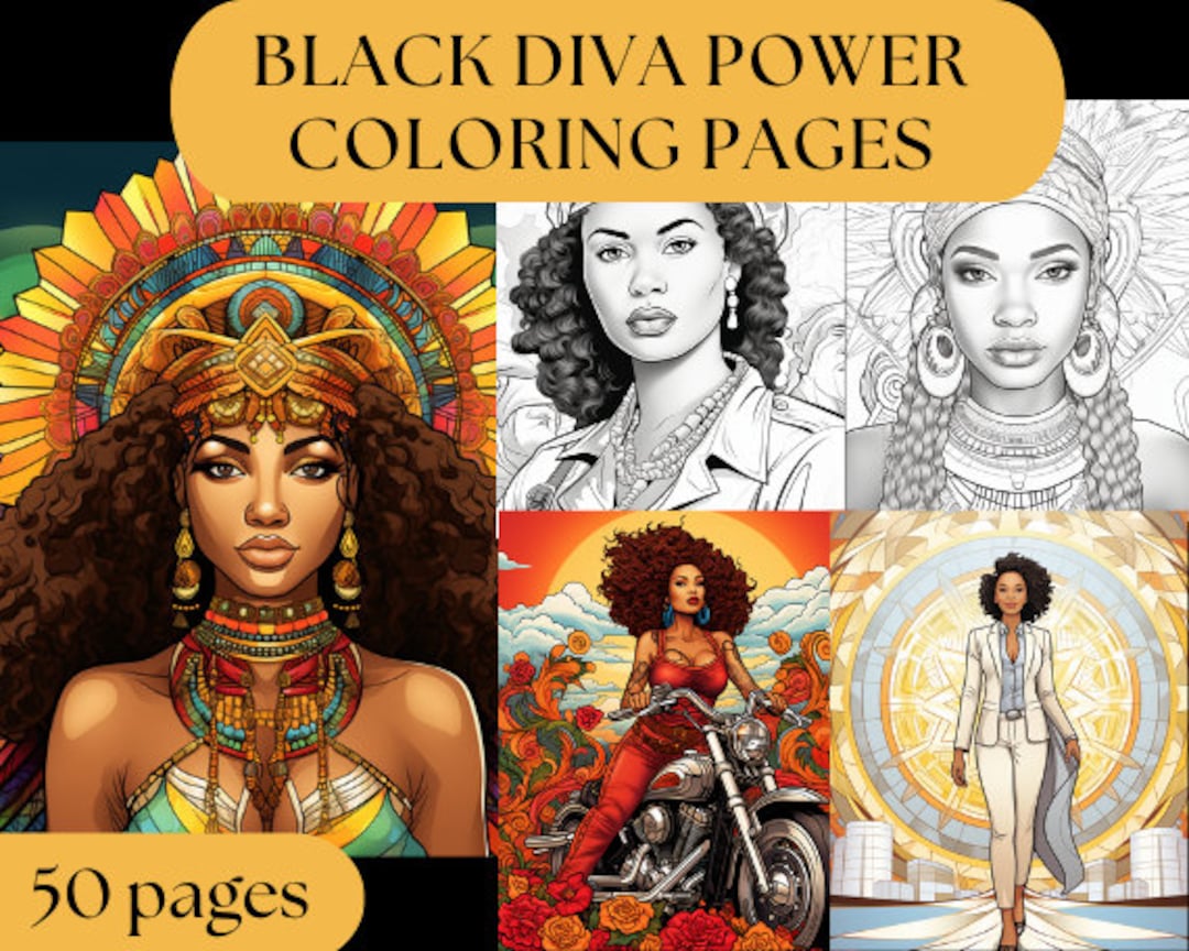 Diva Coloring Pages - Empowerher Shades: 50 Afro-american Women ...