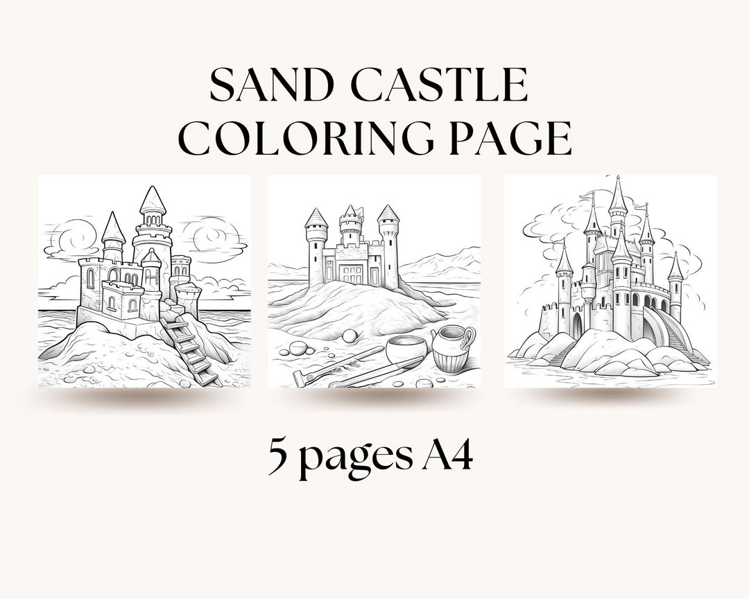 Summer Coloring Pages for Kids Coloring Sand Castles Kids' Sand Castle ...