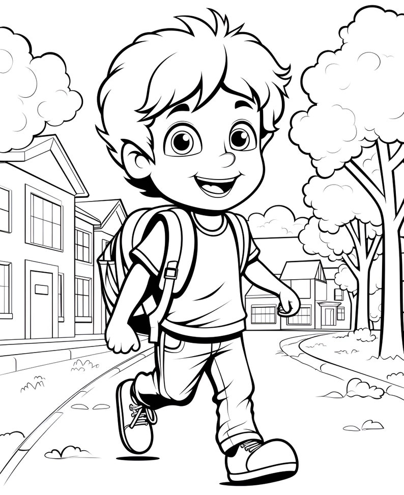20 Back to School Coloring Pages Back-to-school Bonanza: 20 Interactive ...