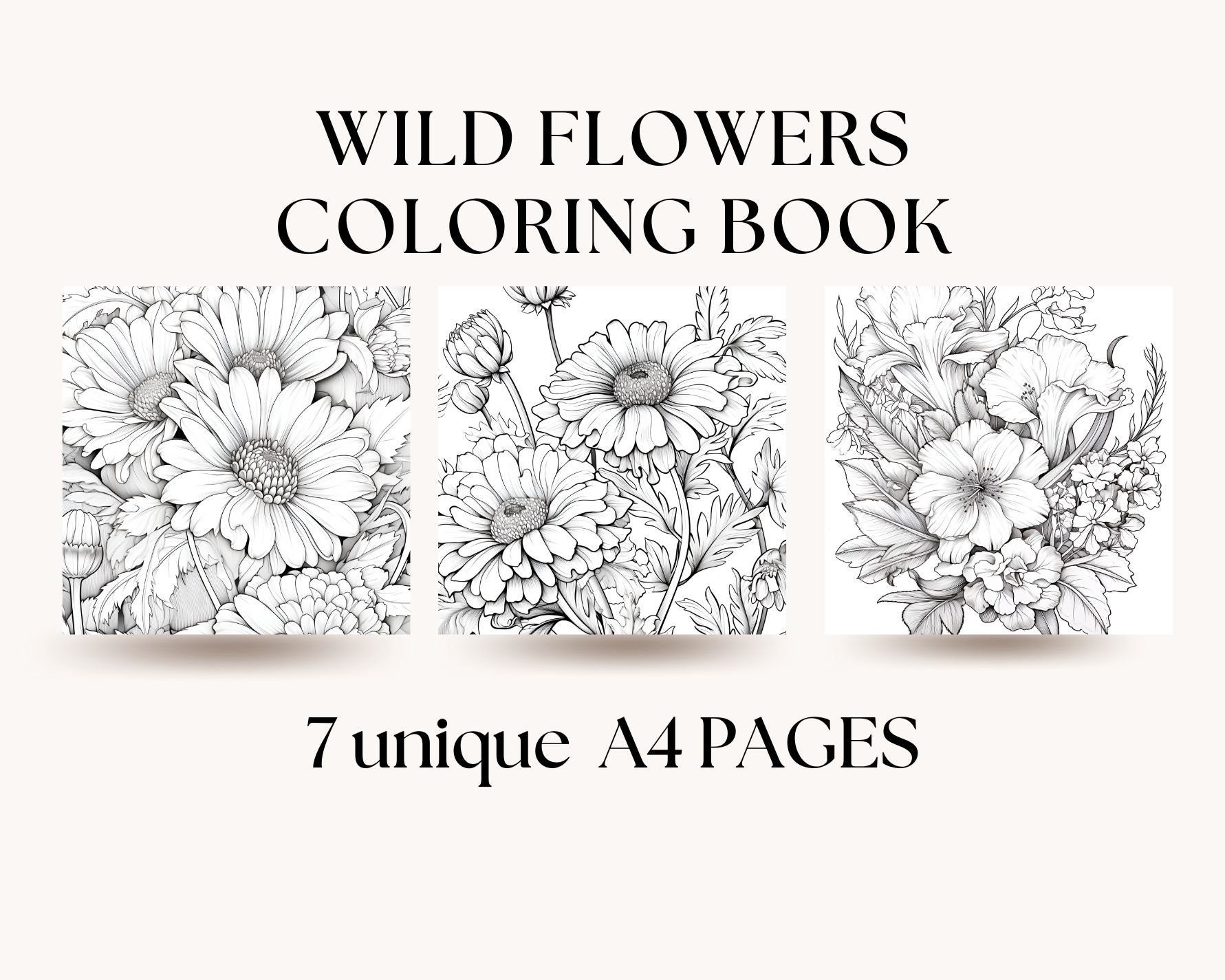 Wild Flowers Coloring Pages - Wildflower Wonders: A Collection of 7 ...