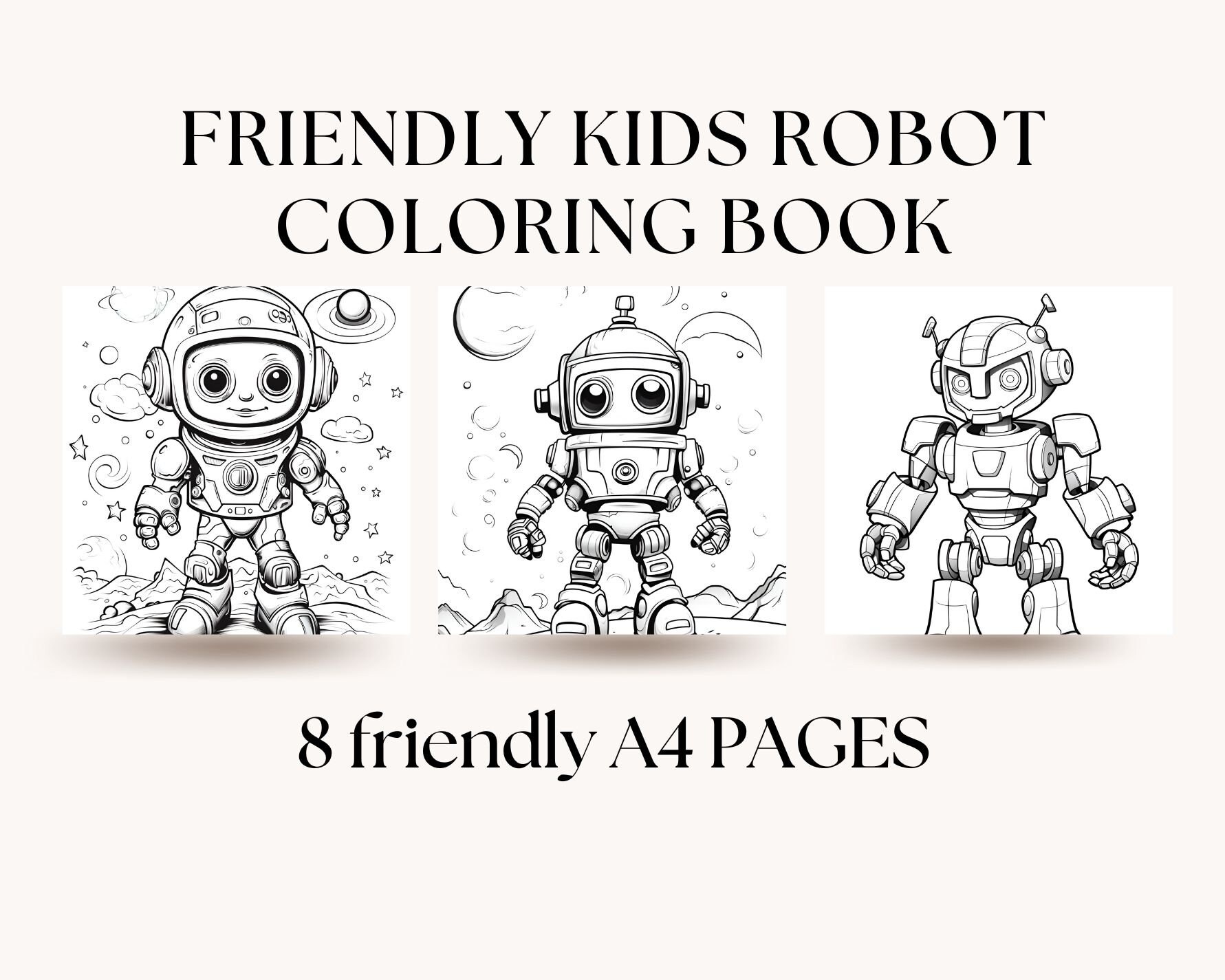 Robot Coloring Pages - Robo-rampage: Set of 8 Robot-themed Coloring ...