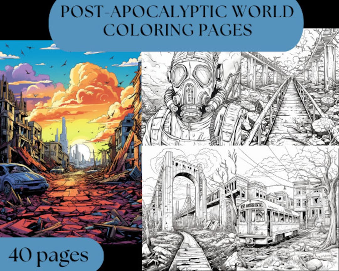 Apocalypse Visions: 40 Digital Coloring Pages of Post-apocalyptic ...