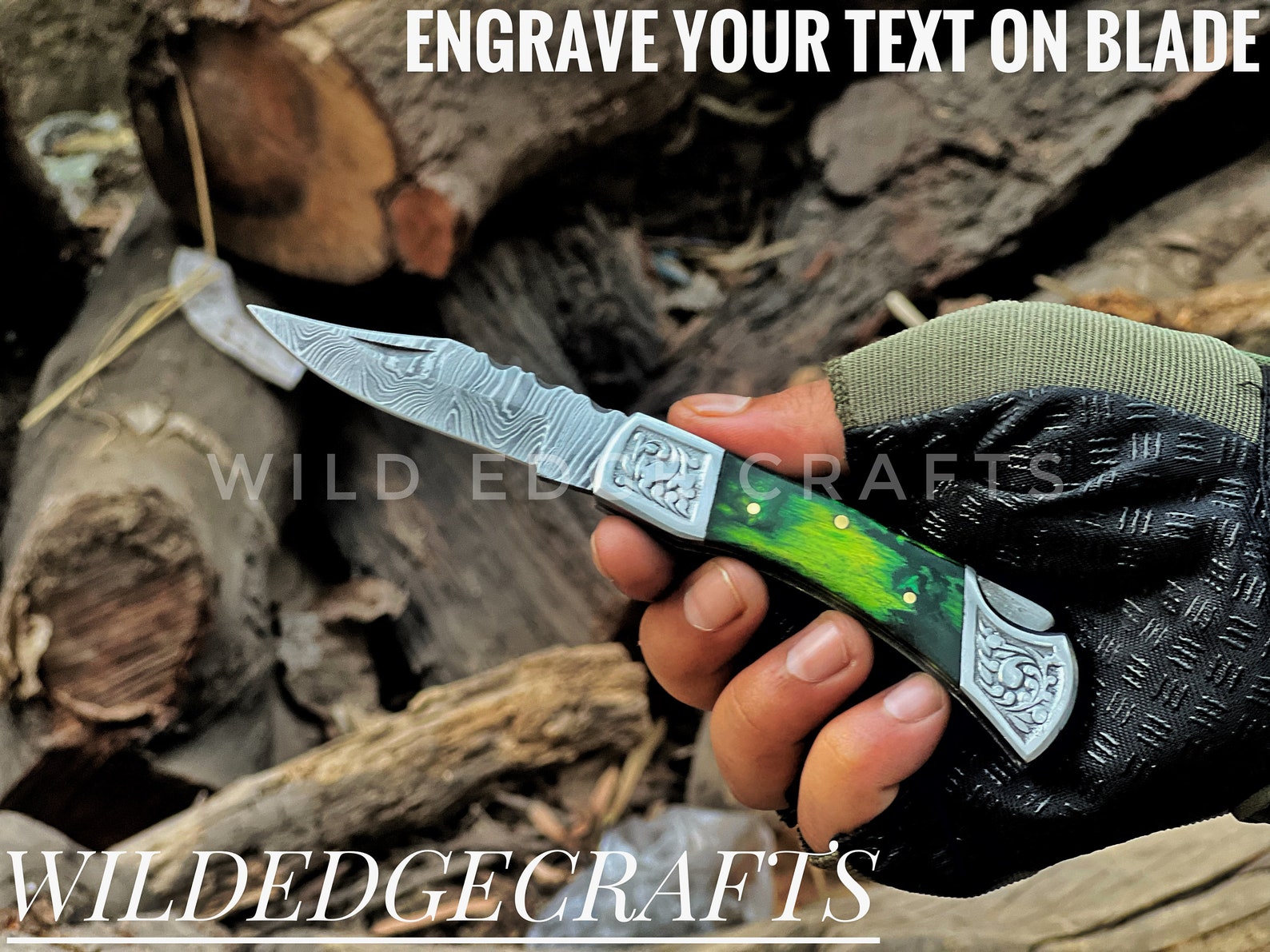 Unique Folding Pocket Knife - Handmade Damascus Steel With Back Lock ...