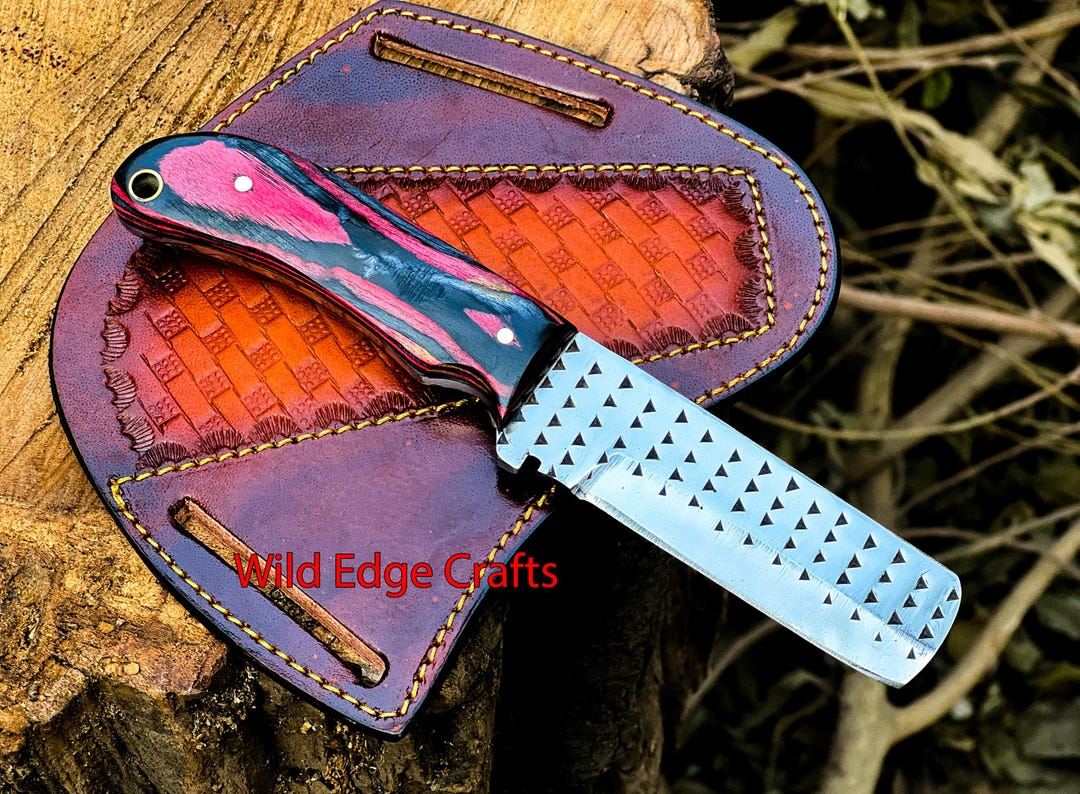Handmade Old Farrier Rasp File Cowboy Bull Cutter Knife | Wood Handle ...