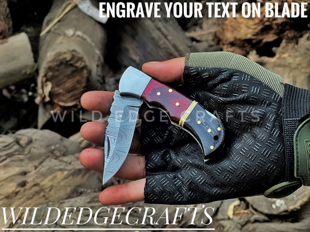 Unique Folding Pocket Knife - Handmade Damascus Steel With Back Lock ...