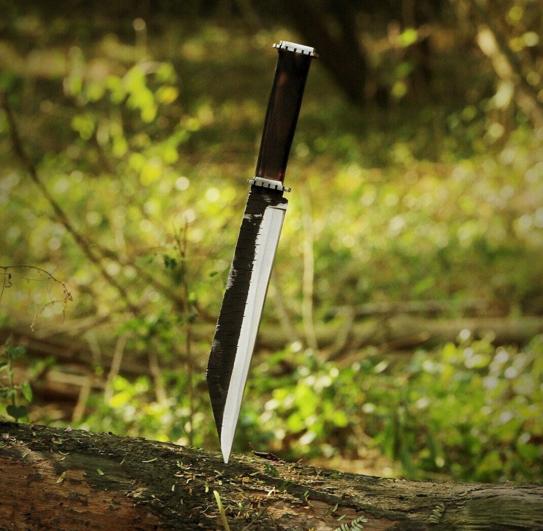 1095 Steel Hand Forged Viking Seax Knife, Damascus Hunting ,camping ...