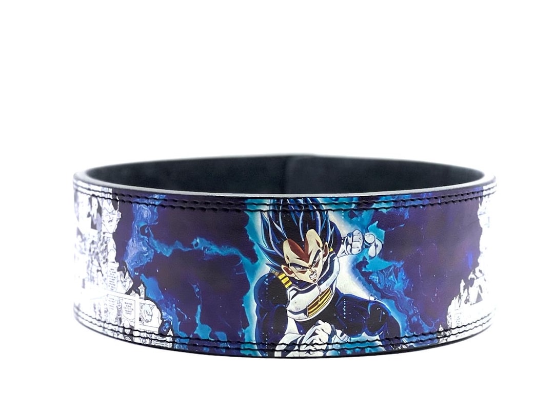 Vegeta DBZ Power Lifting Quality Leather Lever Belt 4" Wide Heavy Duty ...