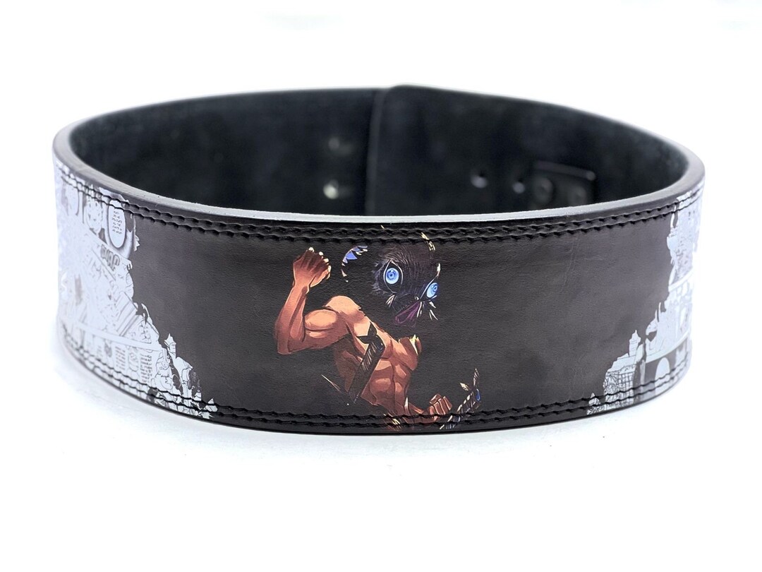 Inosuke Hashibira , Demon Slayer Powerlifting Anime Belt Qualityleather ...