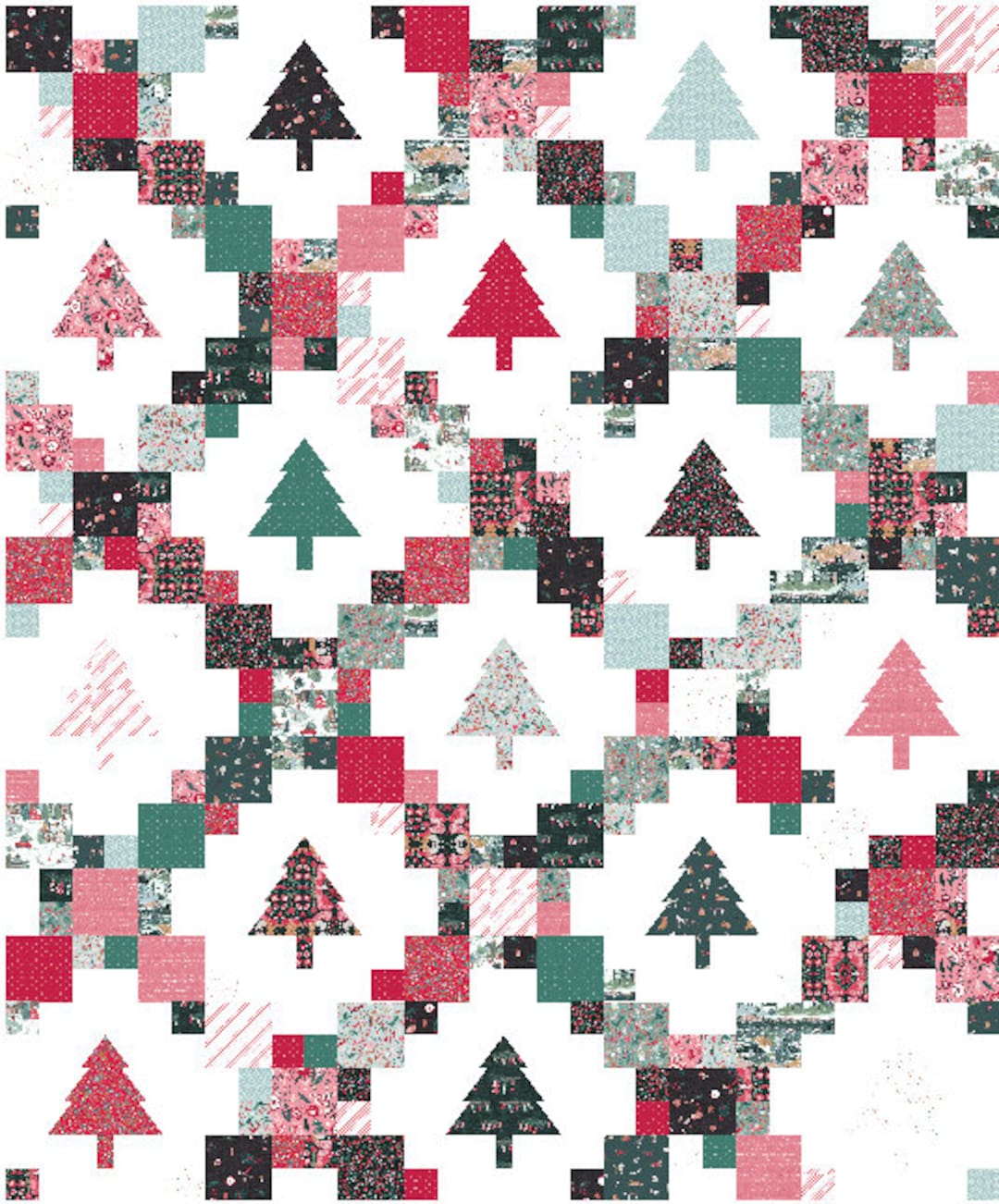 Evergreen Quilt Kit, Wintertale Fabric Collection, Christmas Quilt ...