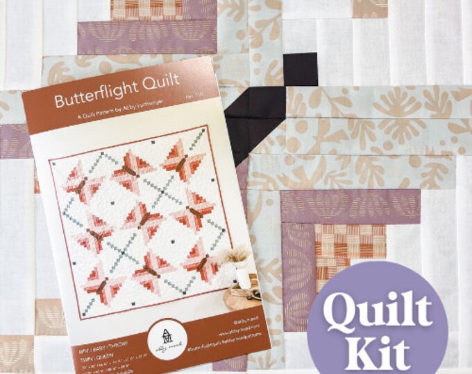9 Patch Pivot Quilt Kit, Large Throw Quilt, Bloomberry Fat Quarter ...