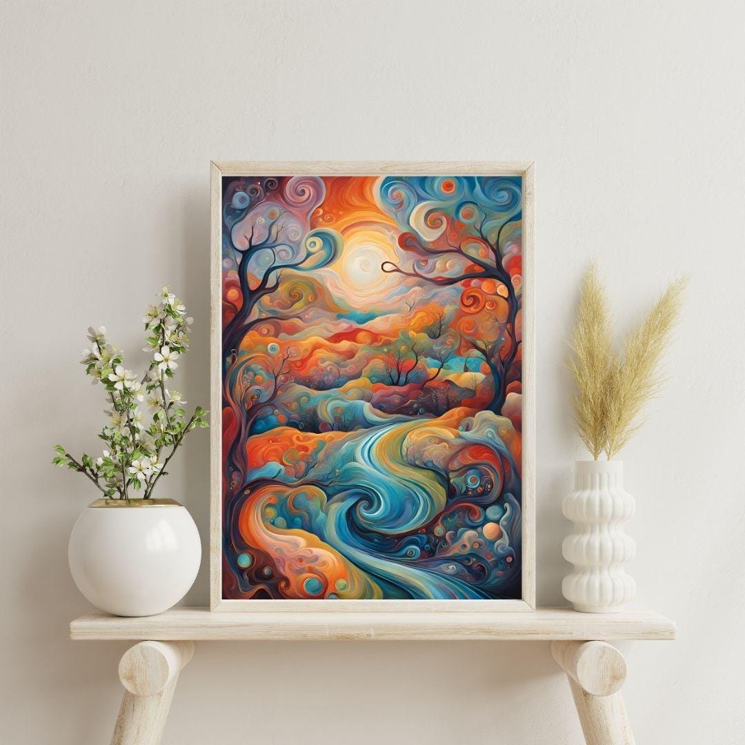 Surrealist Wall Decor Art PDF Digital Print Downloadable Art Printable ...