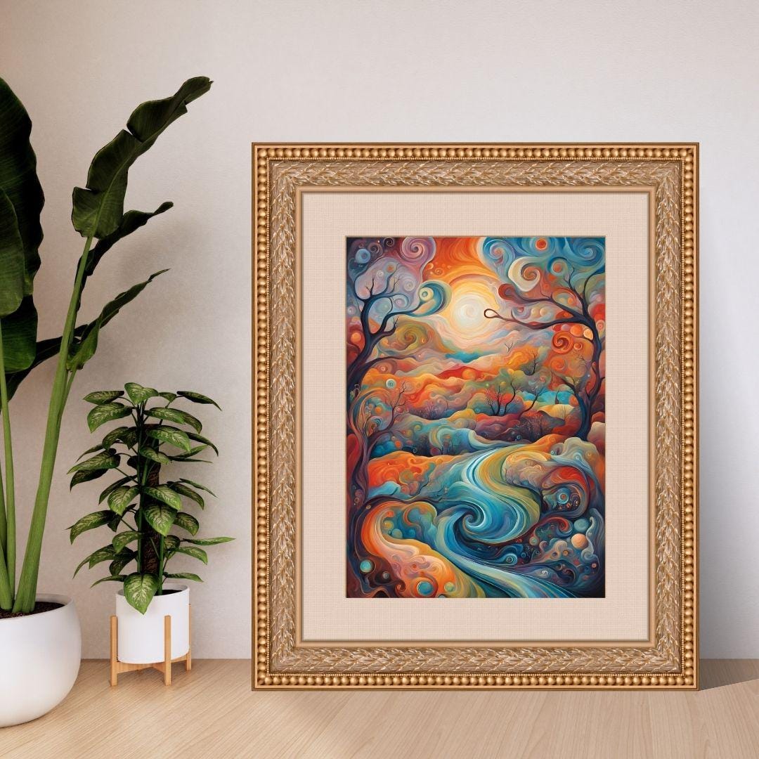 Surrealist Wall Decor Art PDF Digital Print Downloadable Art Printable ...
