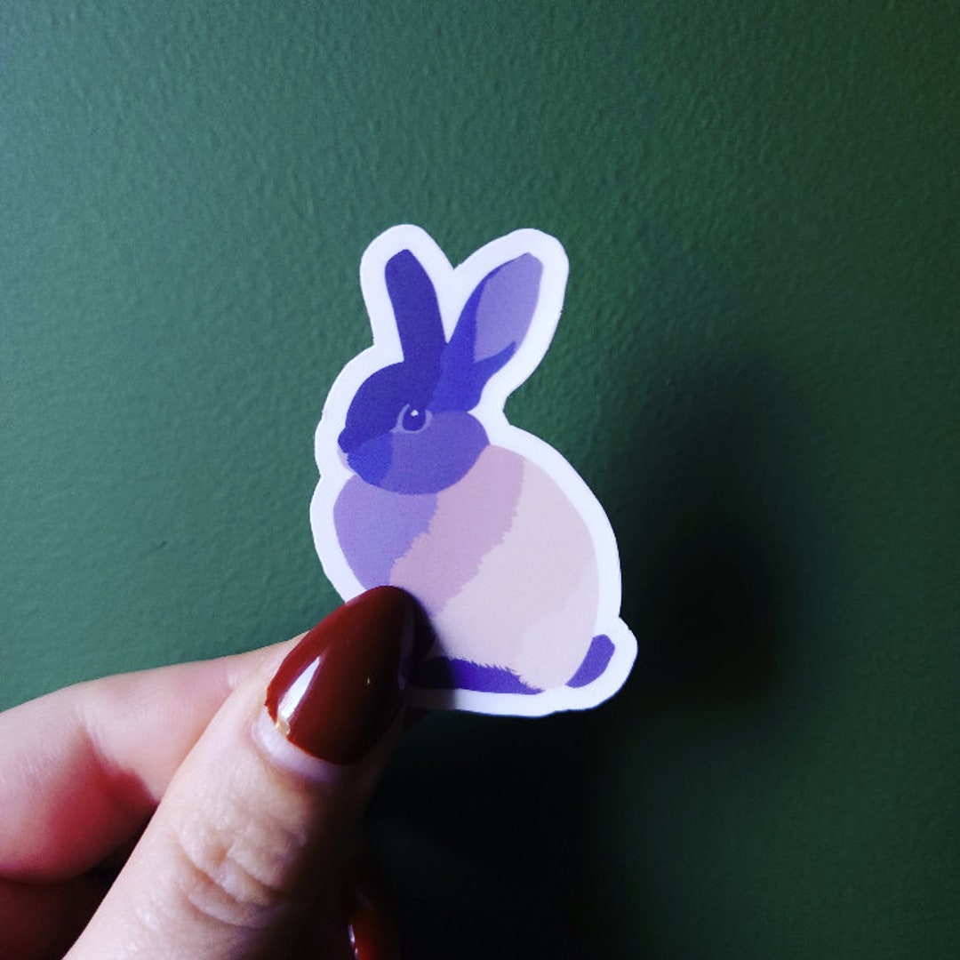 Matte Sticker Bunny Sticker - Etsy