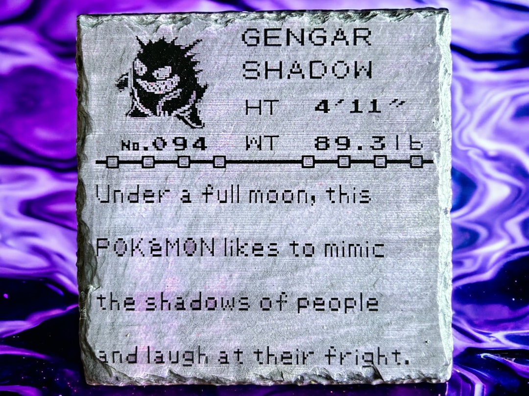 Pokémon Pokédex Haunter Slate Coaster - Etsy