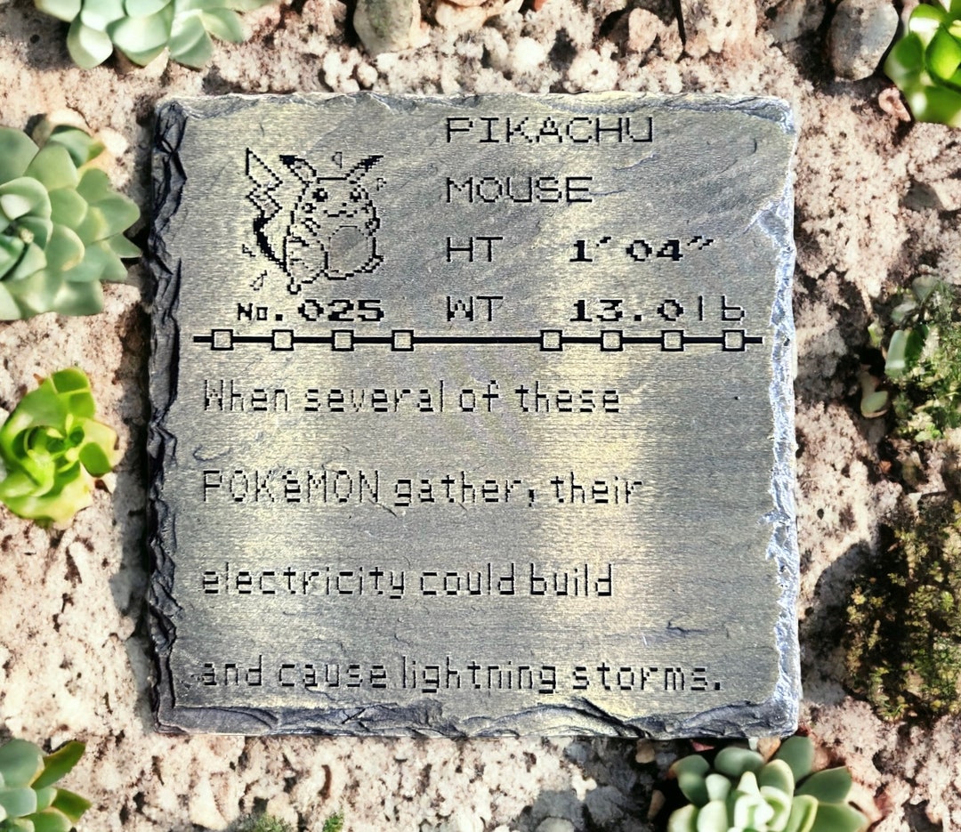 Pokémon Pokédex Pikachu Slate Coaster - Etsy