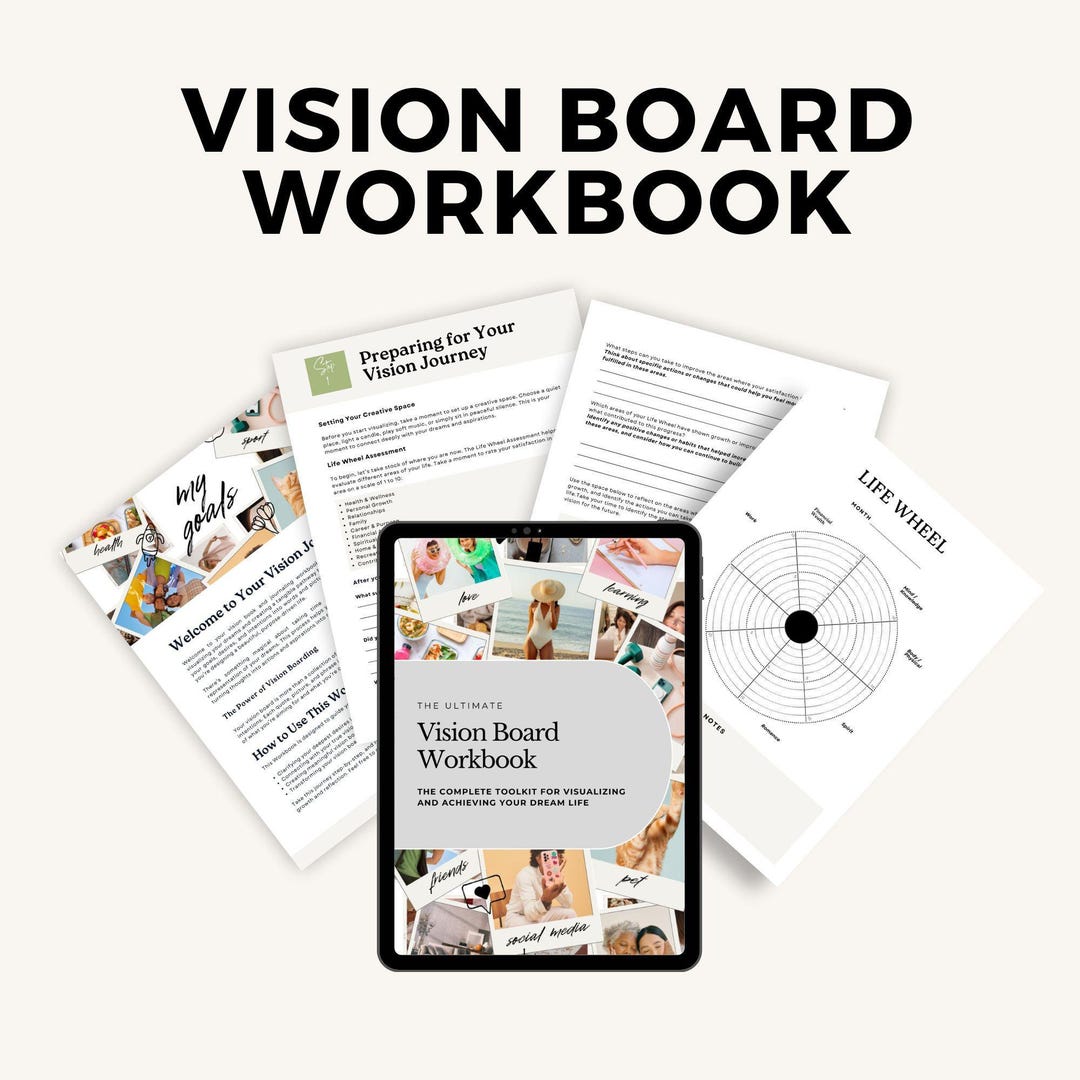 Vision Board Workbook - Etsy