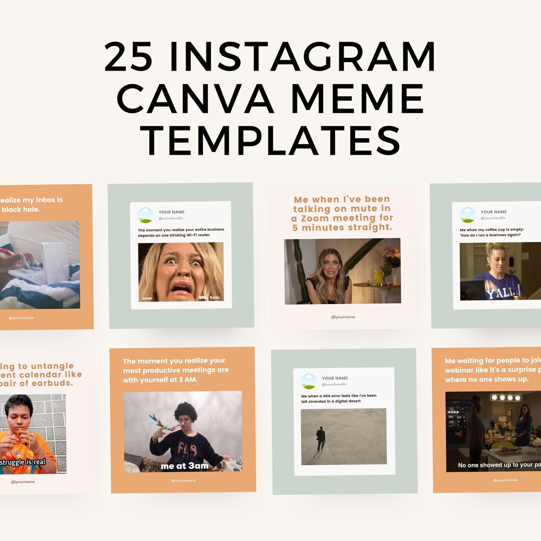 25 Instagram Meme Canva Templates, Funny Business Templates - Etsy