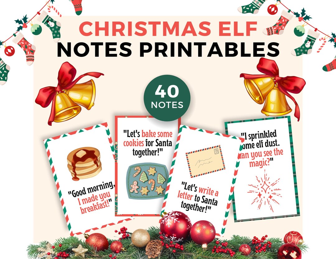 Elf Notes Printable , Cheerful Notes From the Elfs for the Kids ...