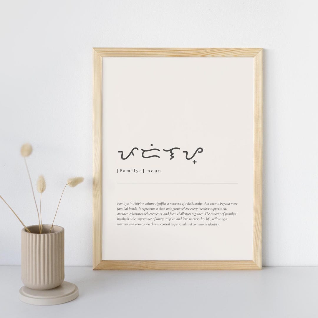 Baybayin Family Art Print: Filipino Home Decor (digital Download) - Etsy
