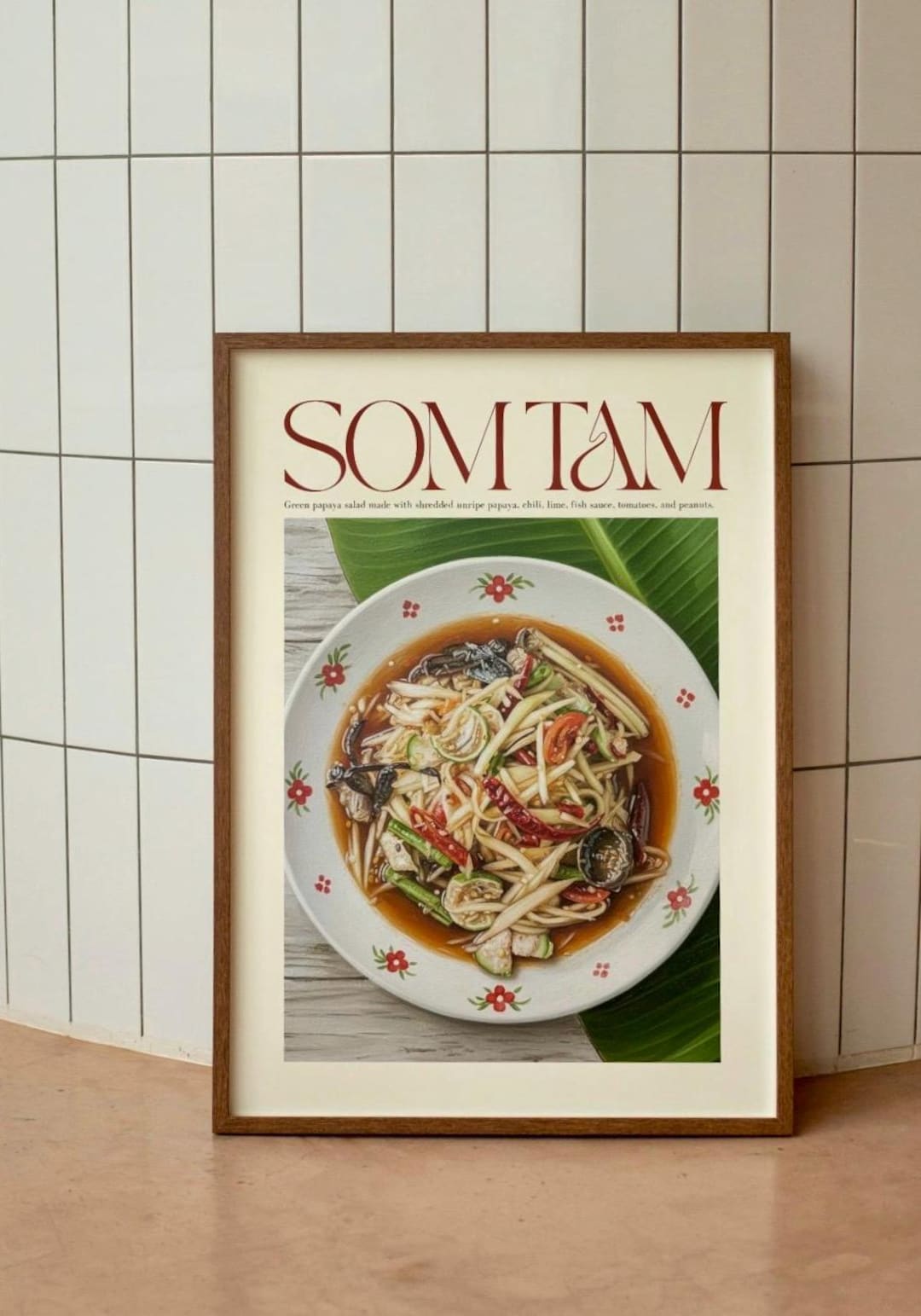 Som Tum Poster | Thai Lao Papaya Salad Food Art, PNG Digital Download ...
