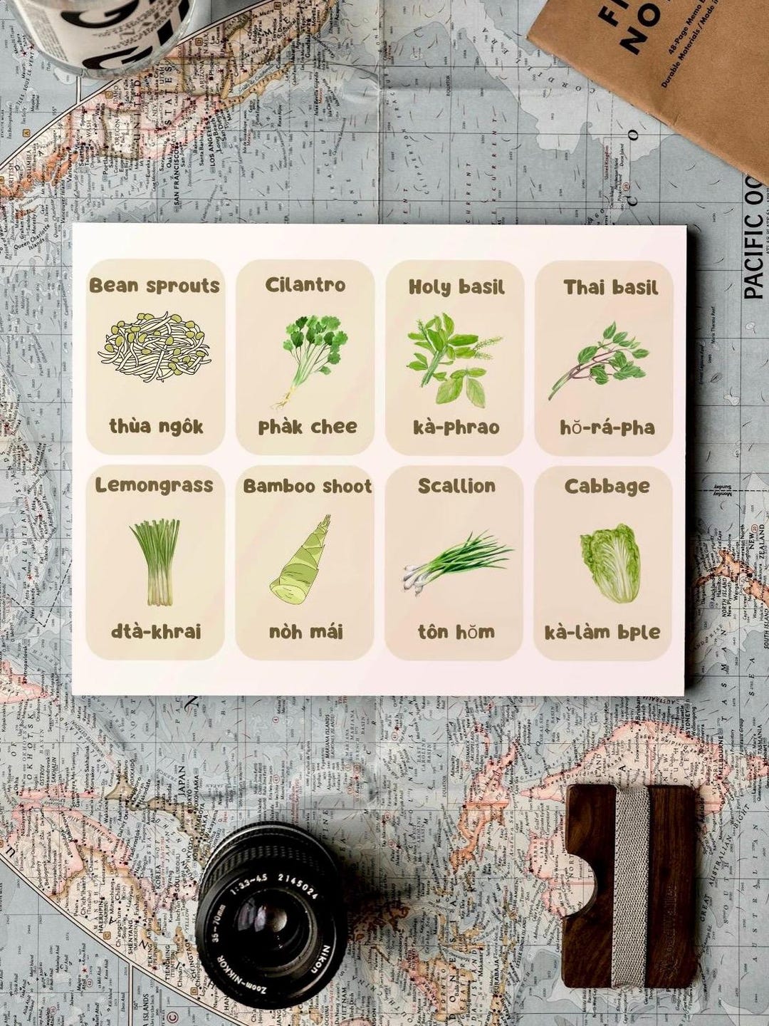 Thai Fruits & Vegetables Flashcards: Beginner Language Learning ...