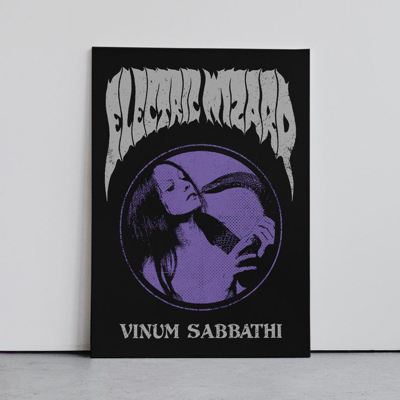 Electric Wizard Fanart Poster, Music Wall Art, Stoner Rock Poster, Doom ...