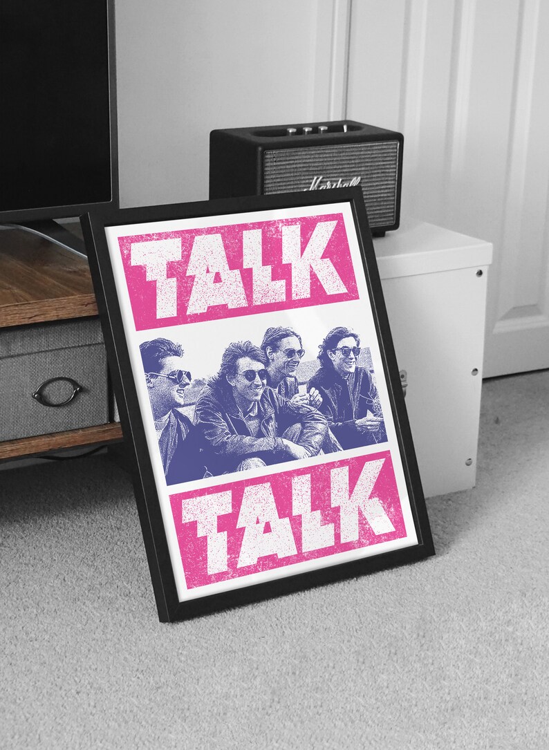 Talk Talk Poster, Music Wall Art, Band Cover Graphic, New Wave Poster ...
